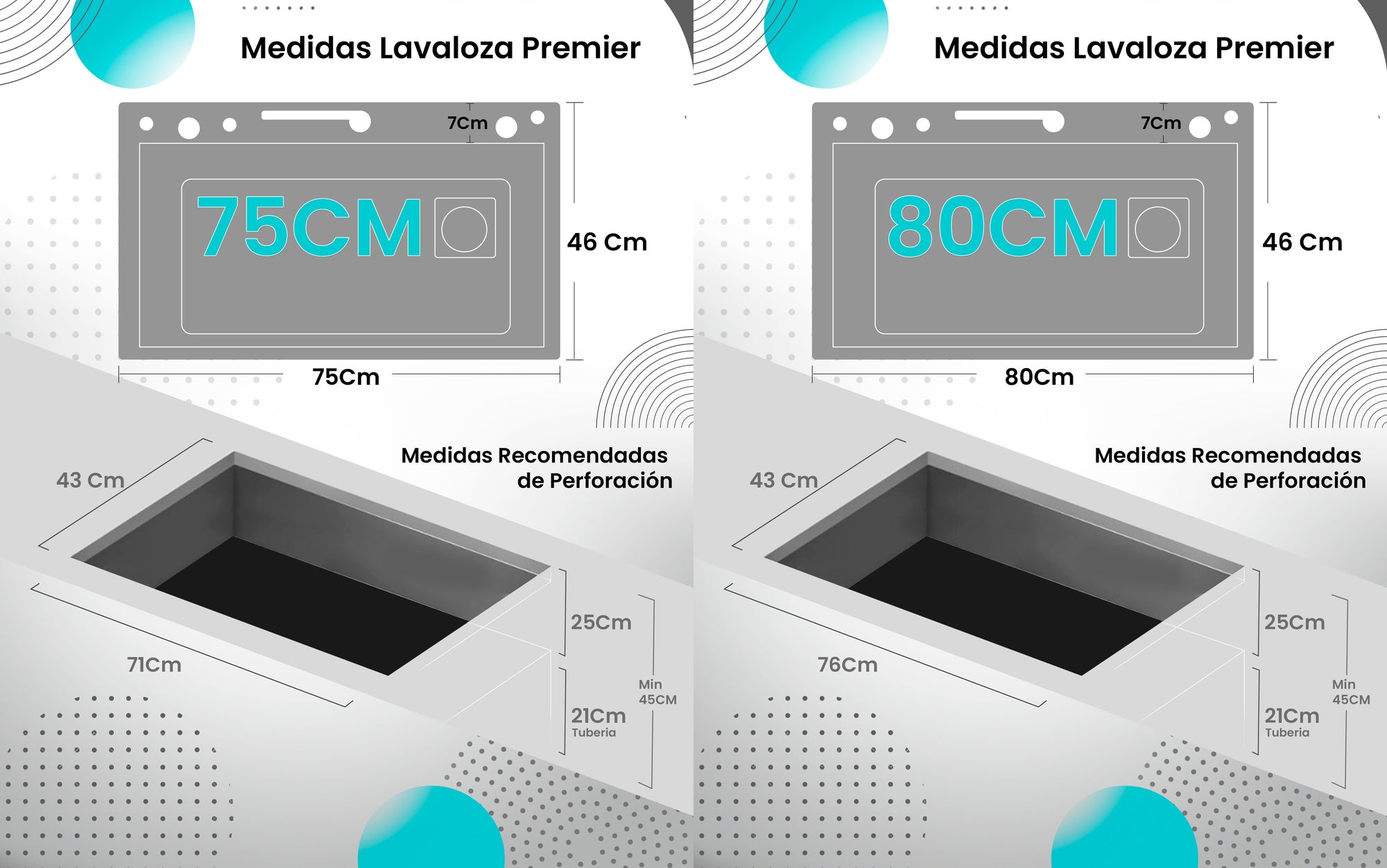 Lavaplatos Moderno Acero Inoxidable Premier – Colnova.co